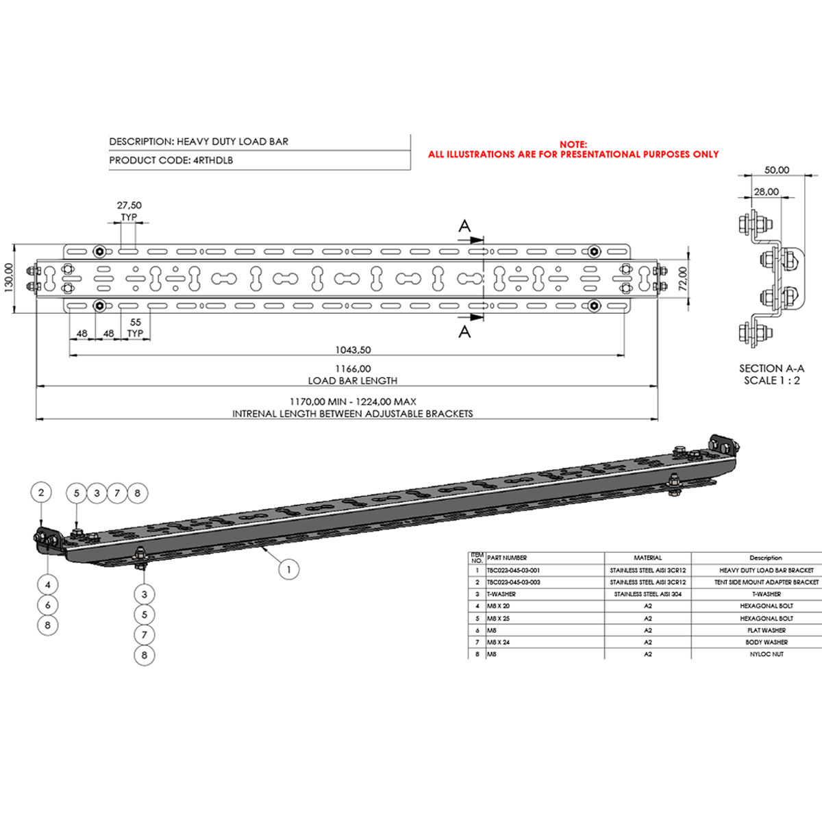 Heavy Duty Load Bar – CapRax